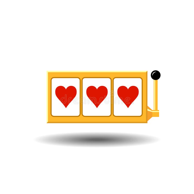 Heart Slot Reels Icon Vector Illustration Stock Vector - Illustration ...