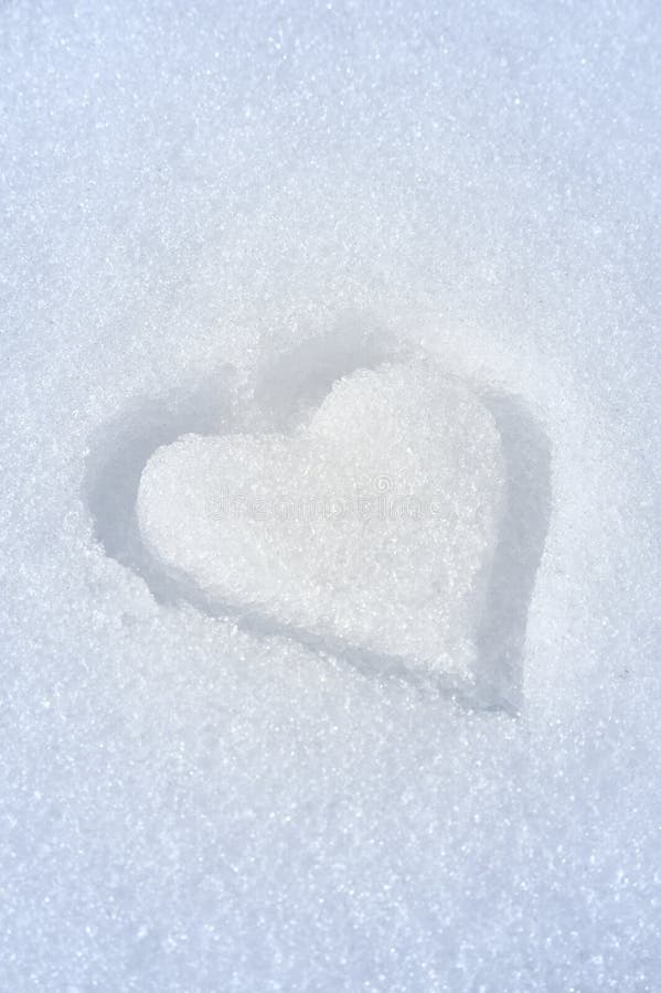 Heart in snow stock image. Image of beautiful, concept - 8705707