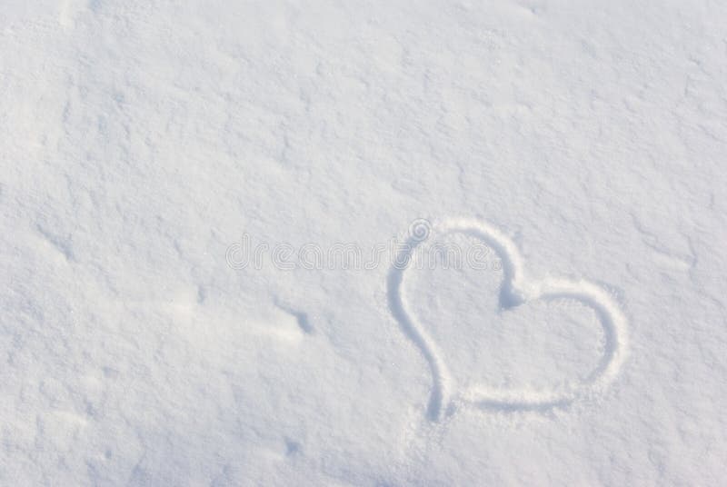 Heart In Snow Stock Photo - Image: 12828900