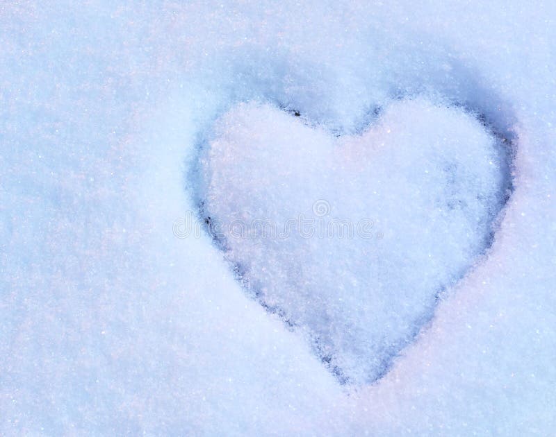 Heart in snow stock image. Image of romantic, frost, outdoor - 35086725