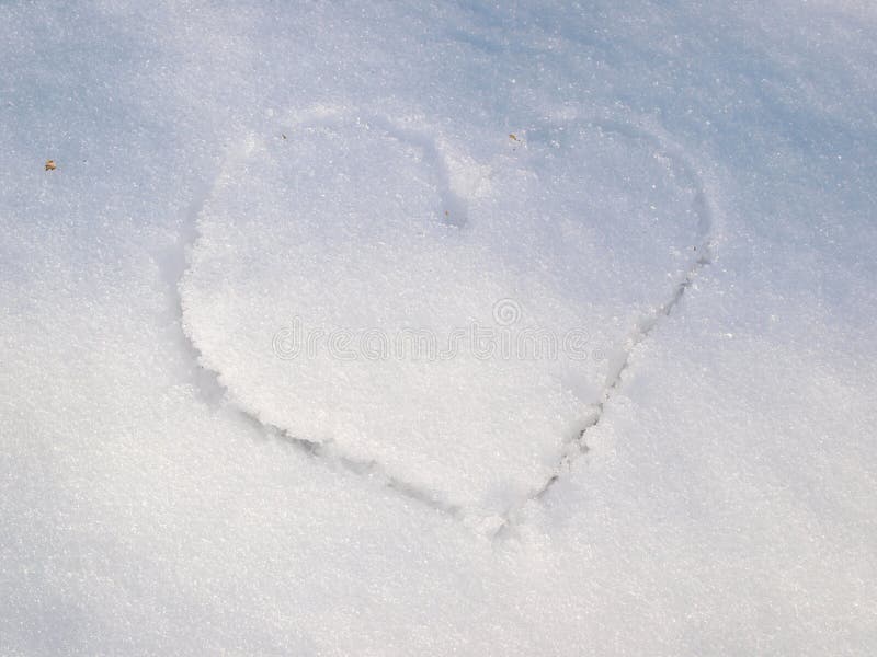 Heart in snow stock photo. Image of nature, heart, valentine - 22840526