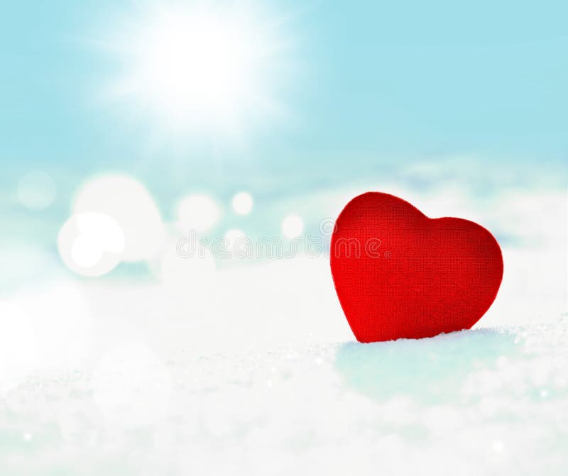 Heart in the snow stock image. Image of greetings, descriptive - 58984017