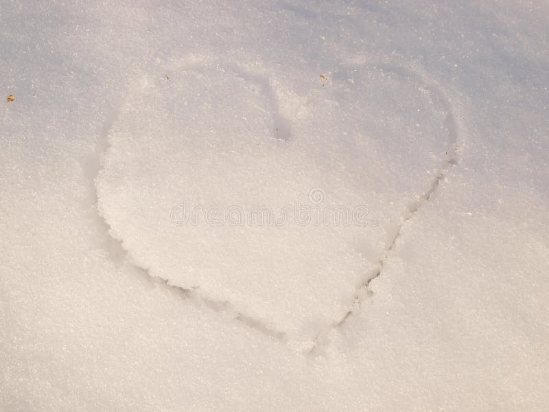 Heart in snow stock photo. Image of window, track, specific - 49384692