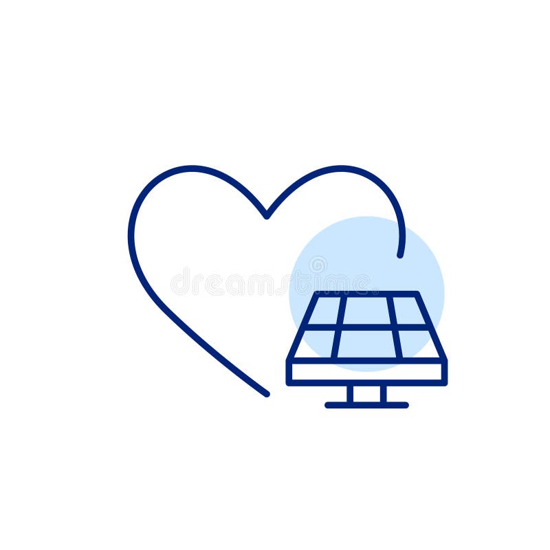 Heart and Solar Panel. Commitment To Eco-friendly Practices and ...