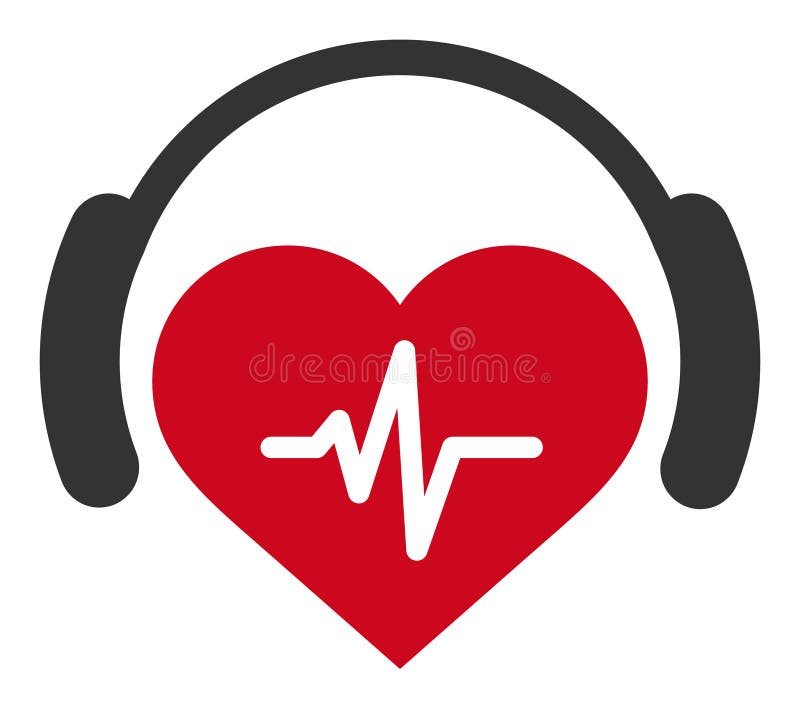 Heart Sound Vector Icon Flat Illustration Stock Vector - Illustration ...