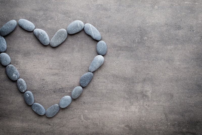 Heart from the Spa Stones, on the Grey Background. Stock Image - Image ...