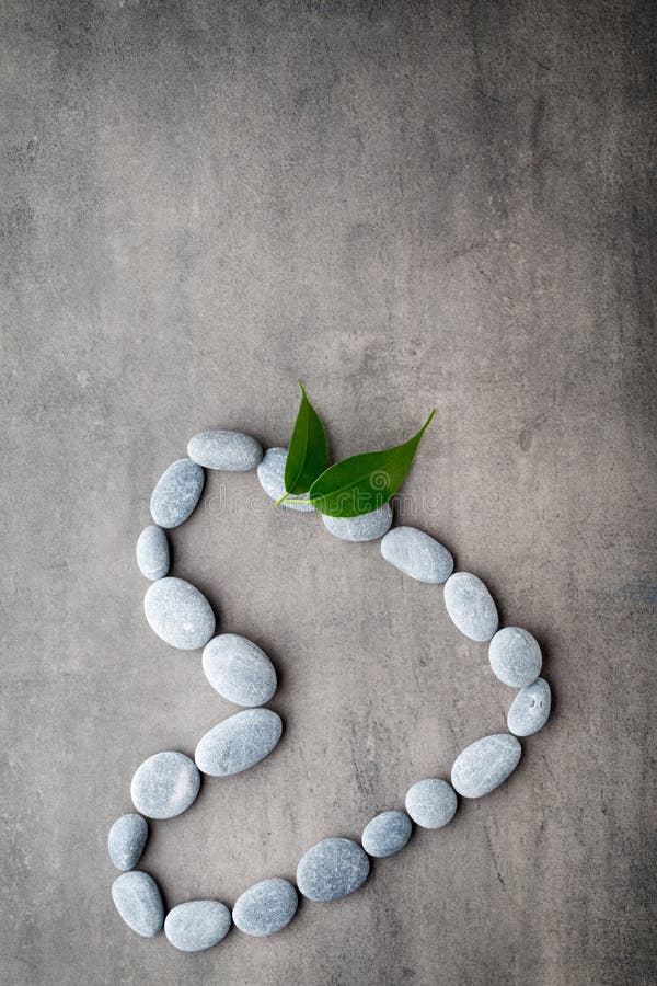 Heart from the Spa Stones, on the Grey Background. Stock Photo - Image ...