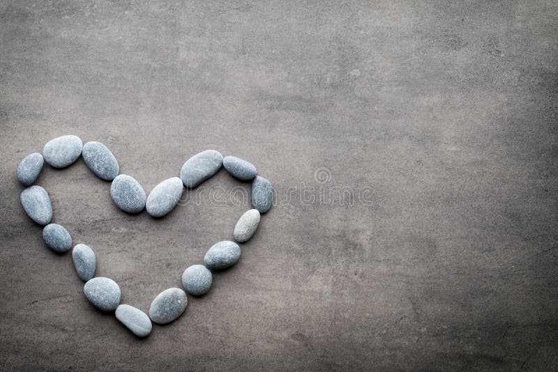 Heart from the Spa Stones, on the Grey Background. Stock Image - Image ...