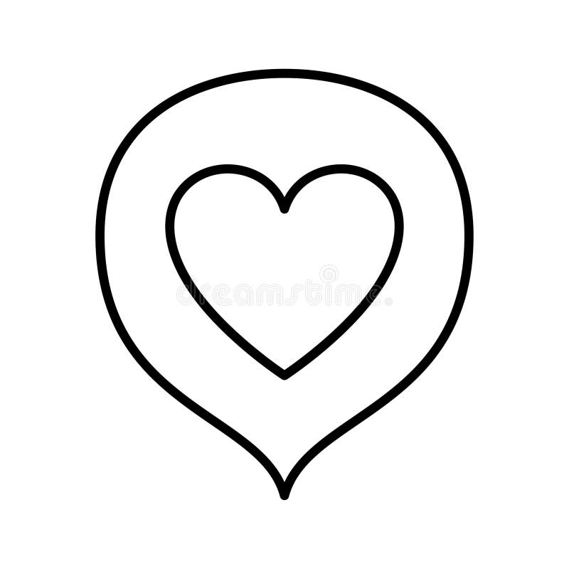 Heart in Speach Bubble Icon. Love Symbol Stock Vector - Illustration of ...