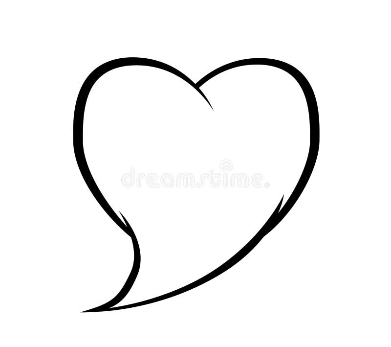 Heart Speech Bubble Vector Illustration Icon Stock Vector ...