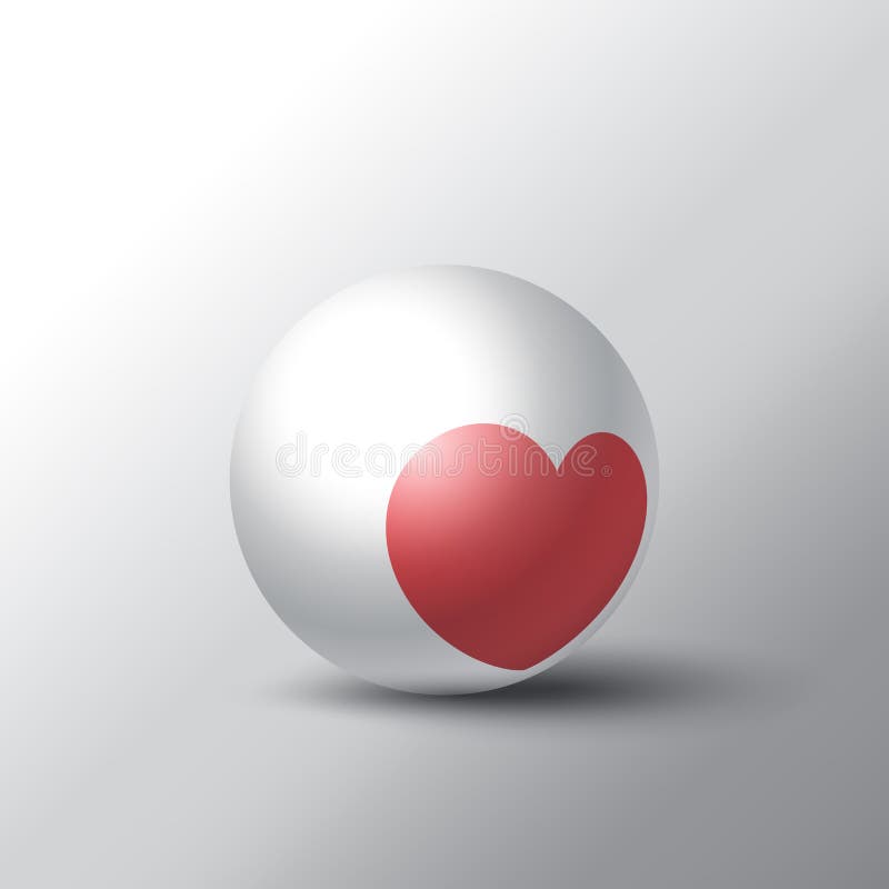 Heart on sphere stock vector. Illustration of sphere - 83344825