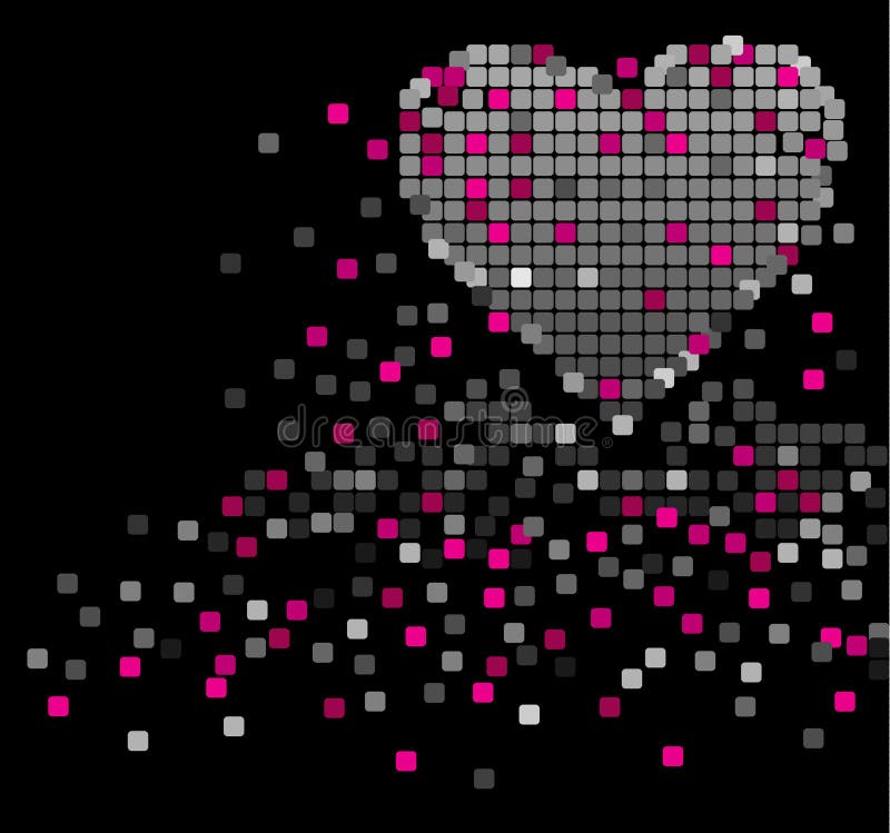 Heart and squares stock illustration. Illustration of paint - 12921646