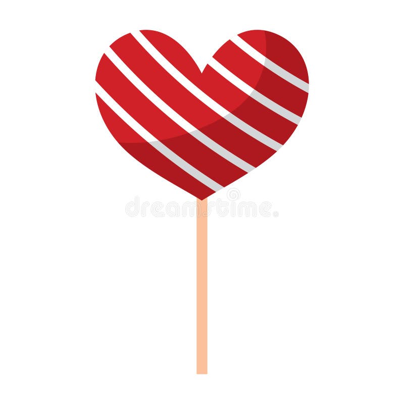 Heart Star Candy Stick. Vector Stock Illustration - Illustration of ...