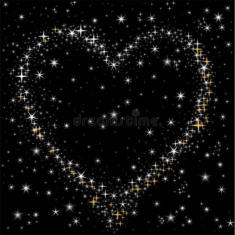 Heart of the starry sky stock vector. Illustration of heart - 18328802