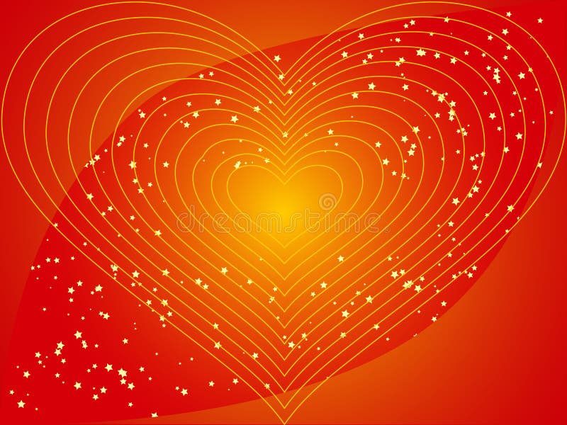 Heart with stars stock vector. Illustration of shape, heart - 4101192