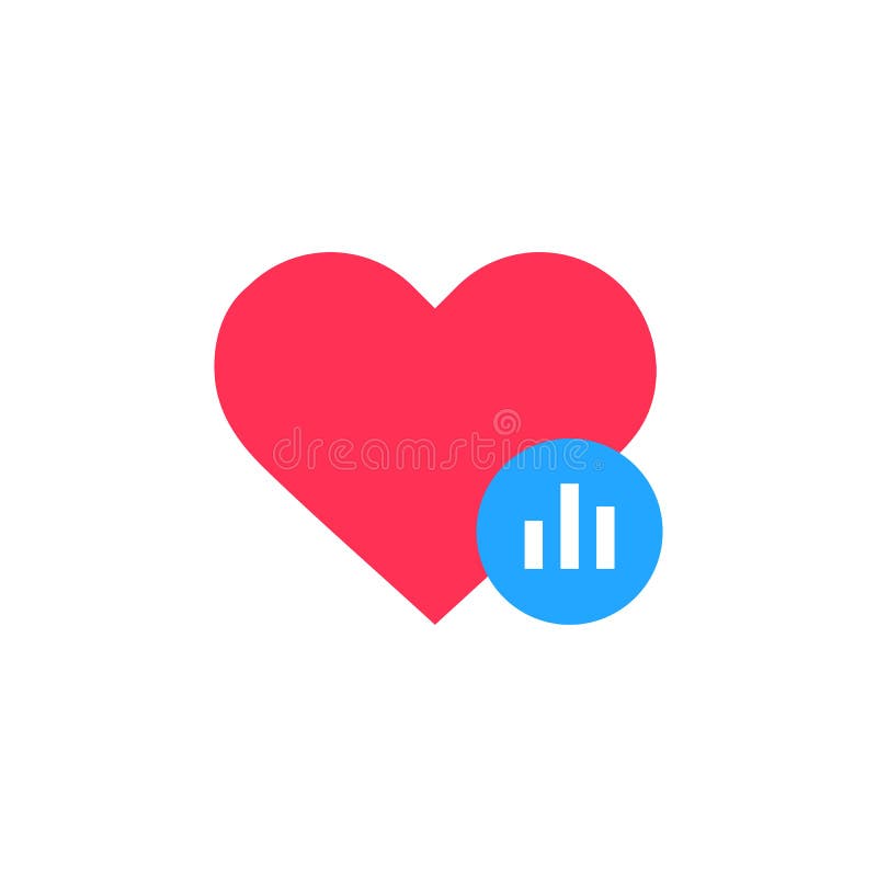 Heart Stats Icon. Heart Tracking Status Symbol. Vector EPS 10 Stock ...