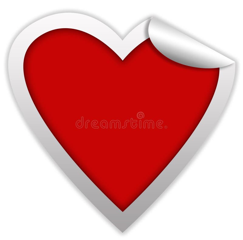 Heart sticker stock illustration. Illustration of logo - 13422150