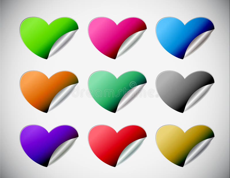 Heart stickers design stock vector. Illustration of love - 17712750