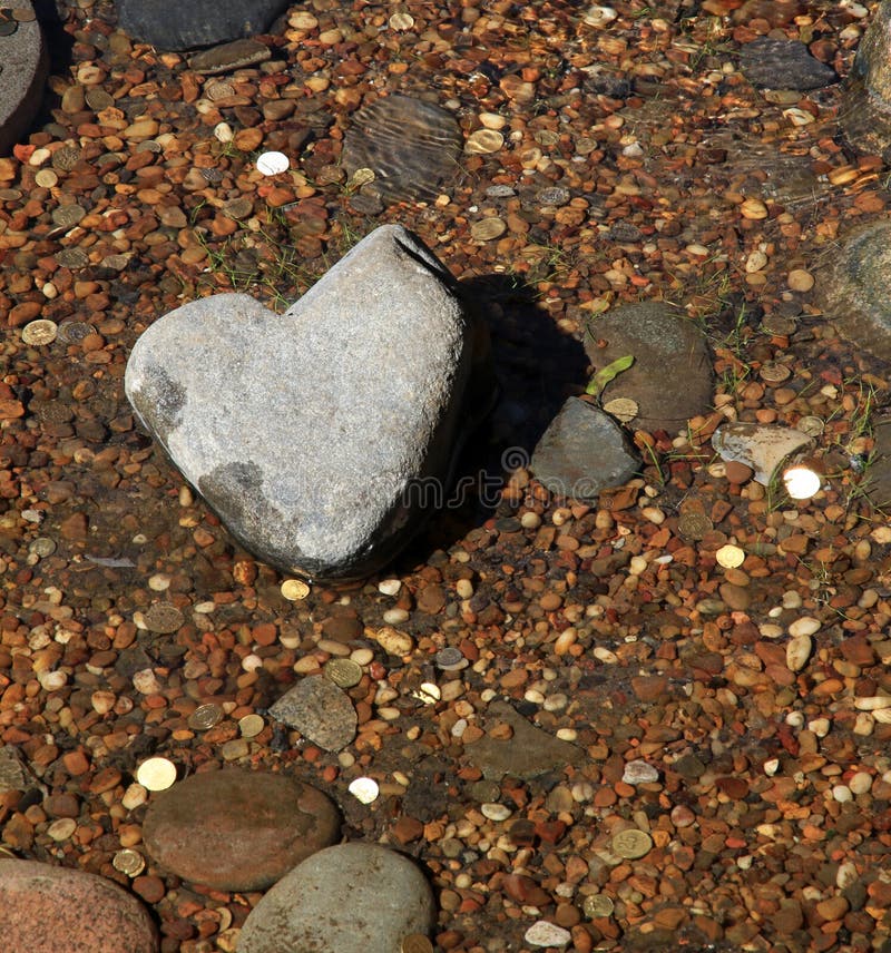 Heart Stone. Japanese Rock-garden Stock Image - Image of energy ...