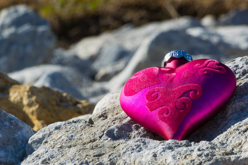 Heart of stone stock image. Image of pink, heart, daytime - 36644825