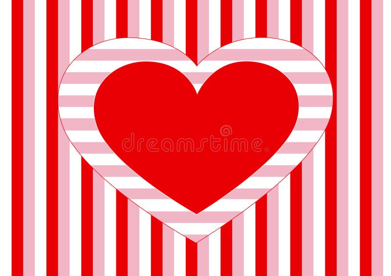 Heart and stripes stock vector. Illustration of heart - 7968119