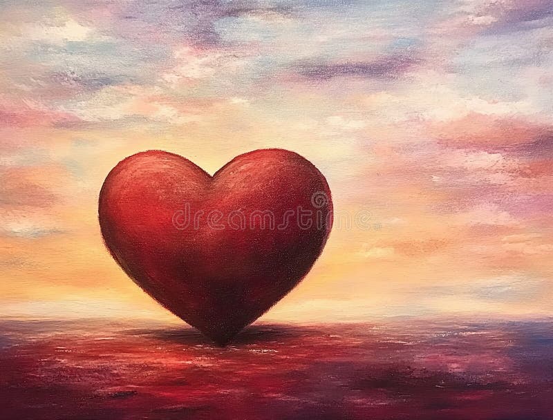 Heart Sunset Landscape stock image. Image of landscape - 353275621