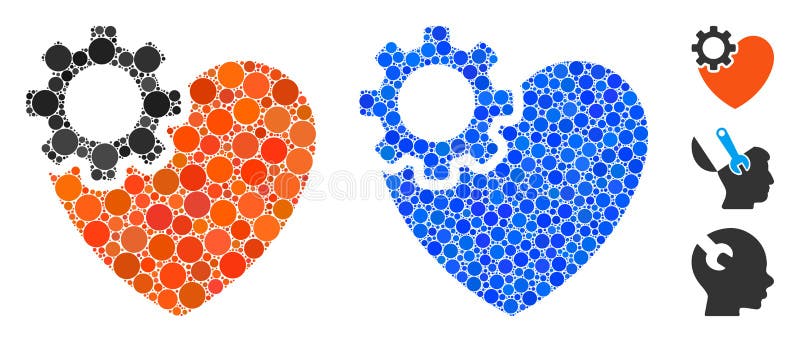 Heart Surgery Mosaic Icon of Circle Dots Stock Vector - Illustration of ...
