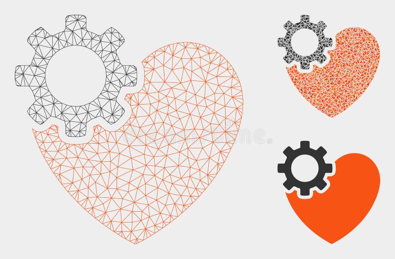 Heart Surgery Vector Mesh Network Model and Triangle Mosaic Icon Stock ...