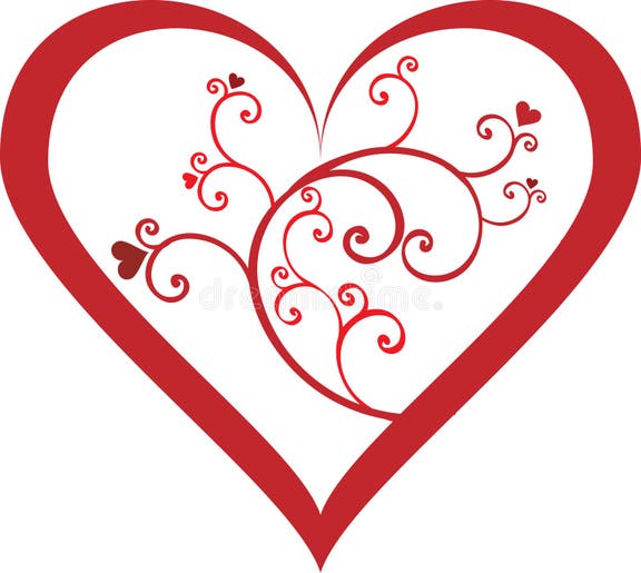 Abstract Red Heart Swirls Stock Illustrations – 1,435 Abstract Red ...