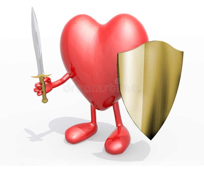 Heart protected in a safe stock illustration. Illustration of life ...