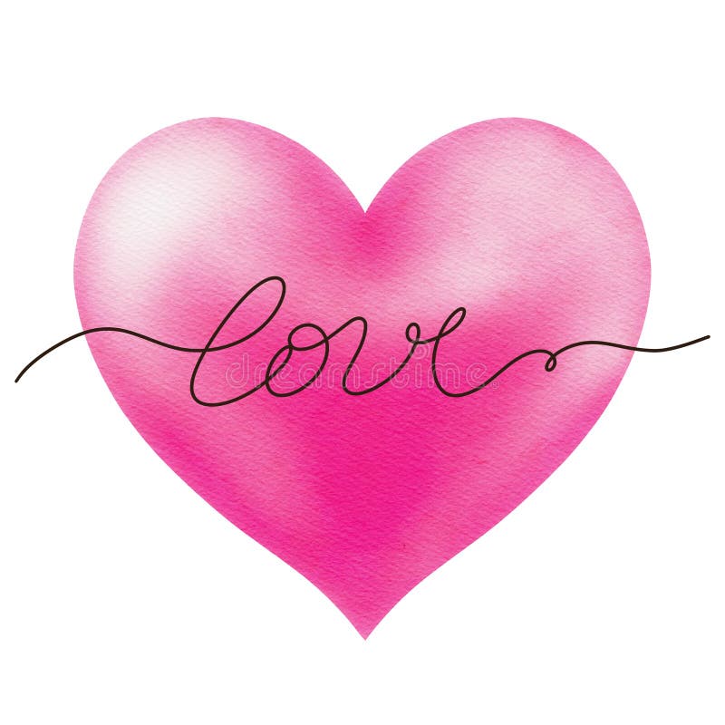 Heart Symbol Featuring the Word Love in Elegant Script Design ...