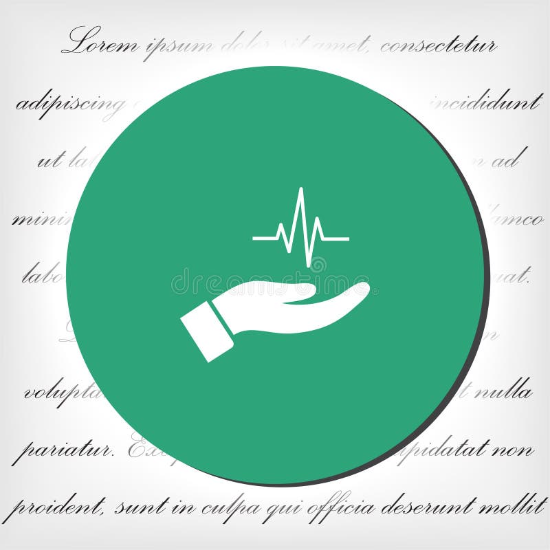 Heart Symbol in Hand Icon , Lorem Ipsum Flat Design Stock Illustration ...