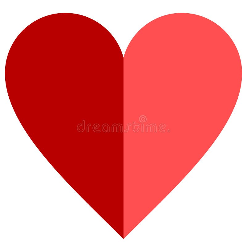 Heart Symbol Icon - Red Simple Outlined, Isolated - Vector Stock Vector ...
