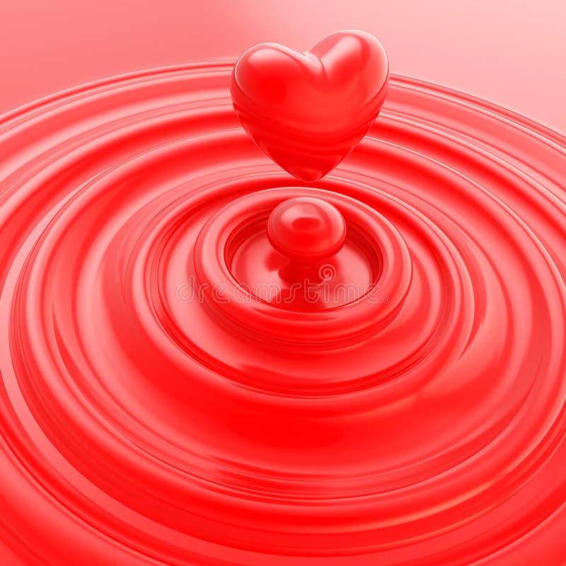 Heart Symbol Made of Liquid Cream or Soap Stock Illustration ...