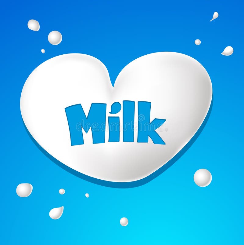 Heart Symbol - Milk Drops Vector Stock Vector - Illustration of ...