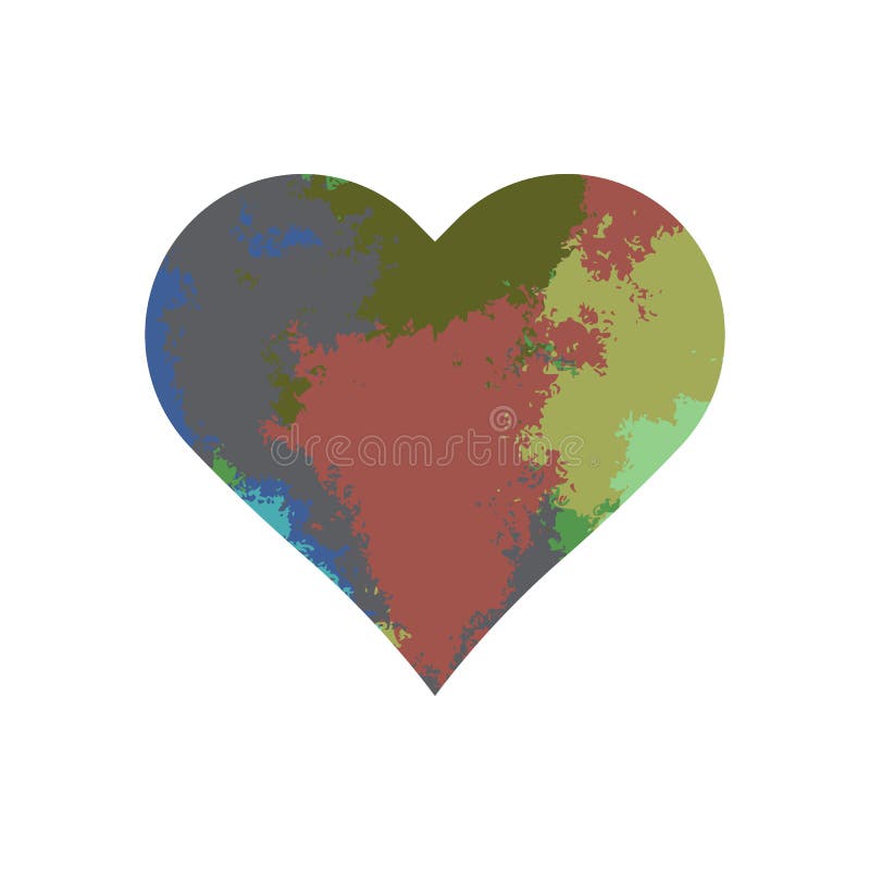 Heart symbol paint splash stock illustration. Illustration of colorful ...