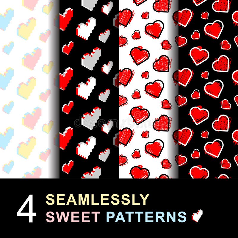 Heart symbol pattern stock vector. Illustration of patterns - 54665835