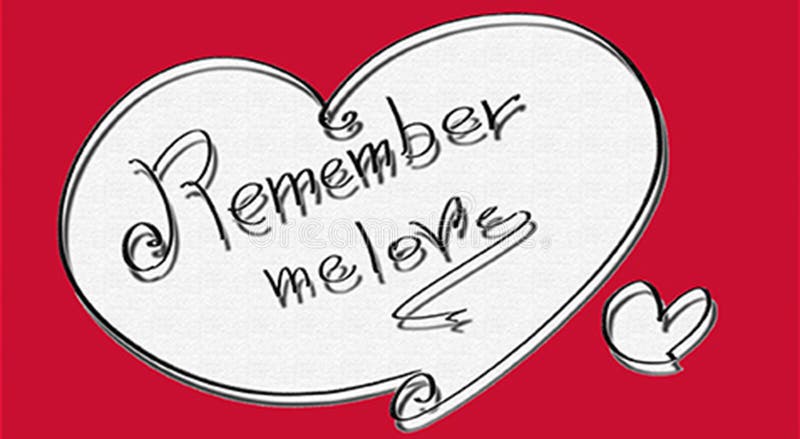 Heart Symbol Remember Tell Me Love Red Soft Form, Stock Illustration ...