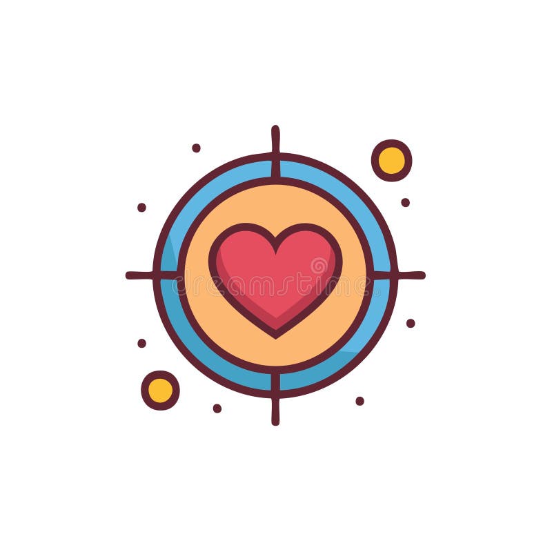 Heart Symbol within a Target, Vector Illustration, Love Concept Stock ...