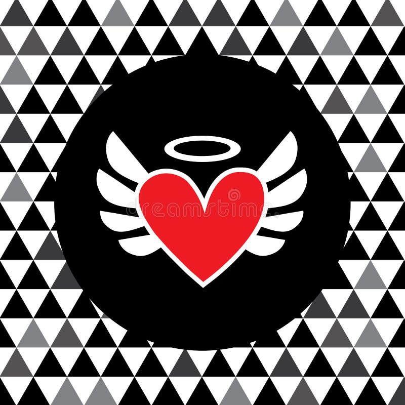 Heart symbol vintage label stock vector. Illustration of conversation ...