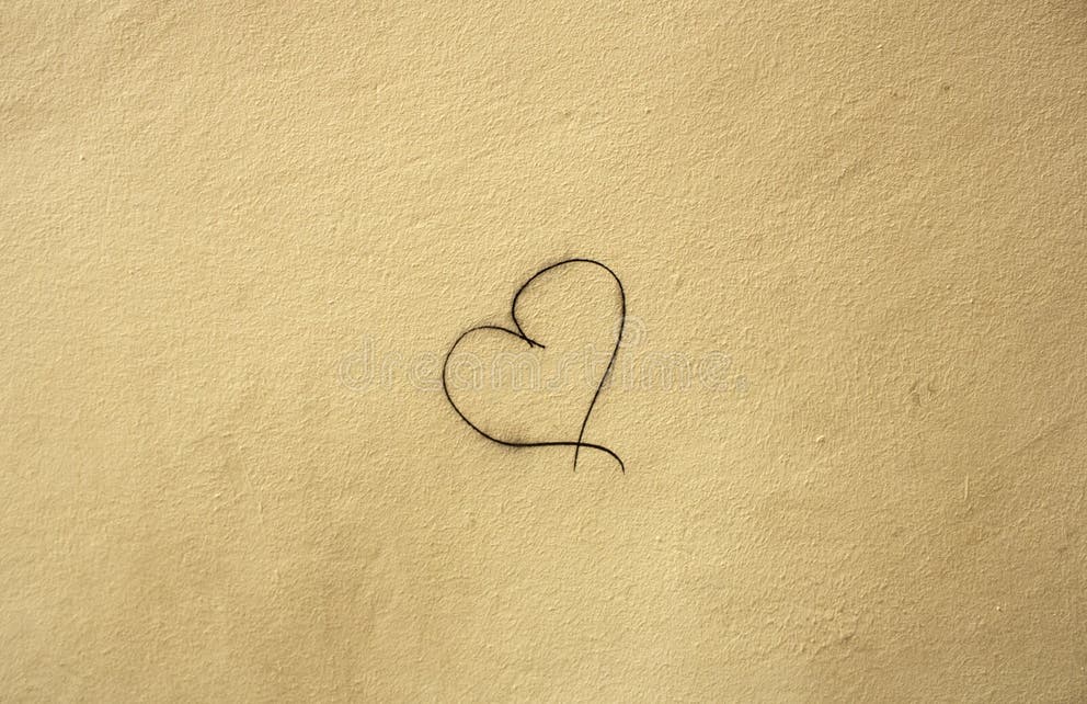Heart symbol wall stock photo. Image of paint, creativity - 136998318