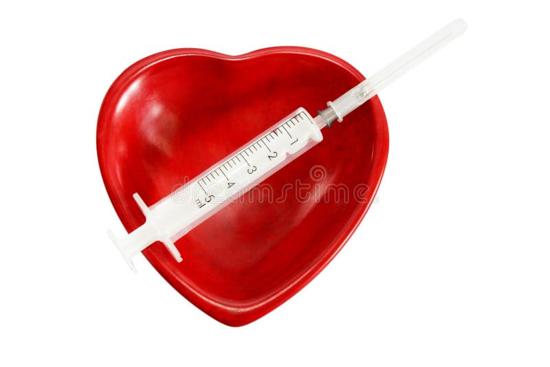 Heart and Syringe stock image. Image of hypodermic, love - 11691795