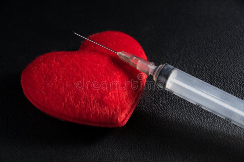 Heart with Syringe,medical Concept. Stock Photo - Image of immunization ...