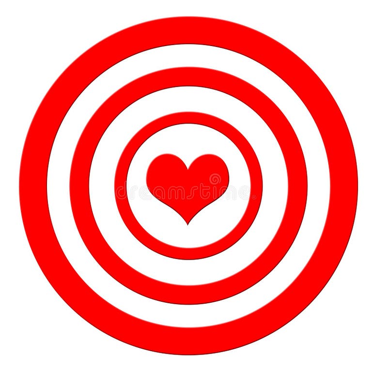 Heart target stock illustration. Illustration of charm - 16539072