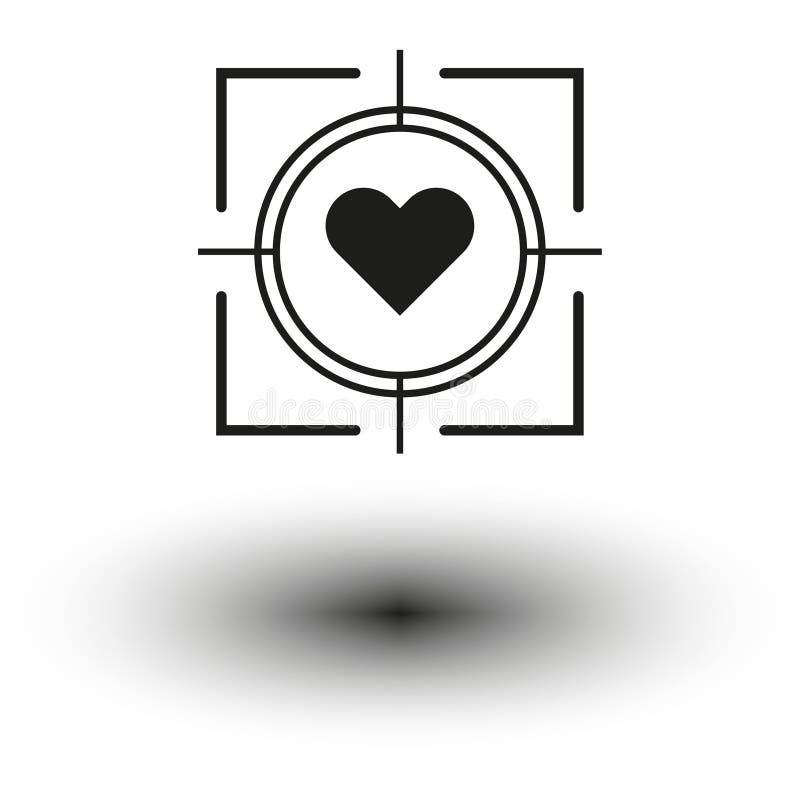 Heart Target Icon. Vector Illustration. EPS 10 Stock Vector ...