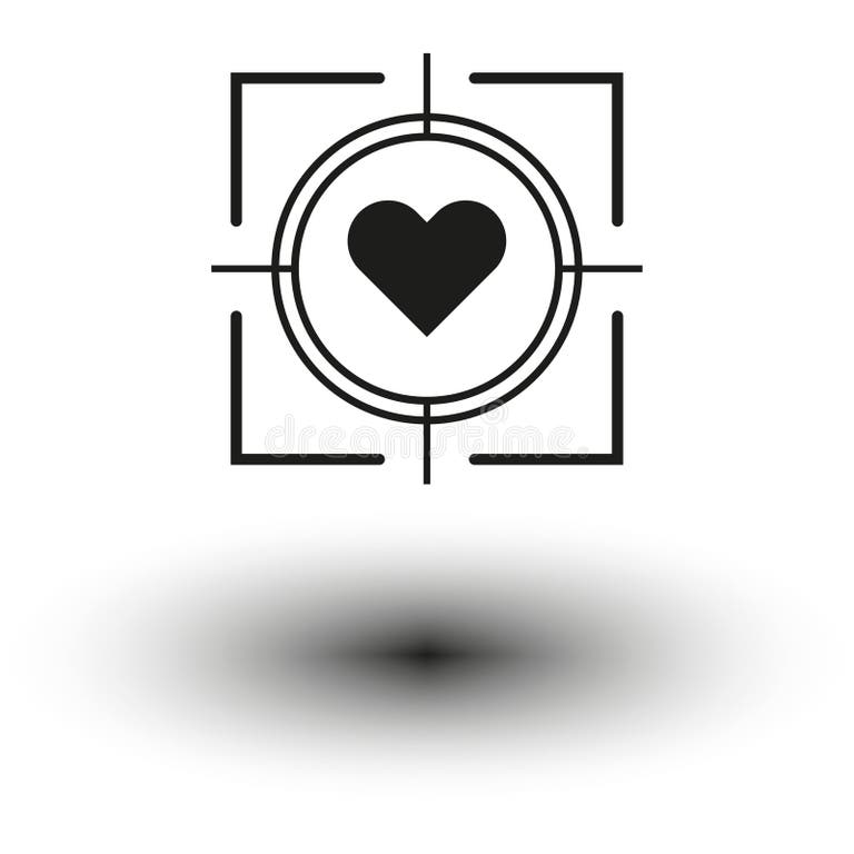 Heart Target Icon. Vector Illustration. EPS 10 Stock Vector ...