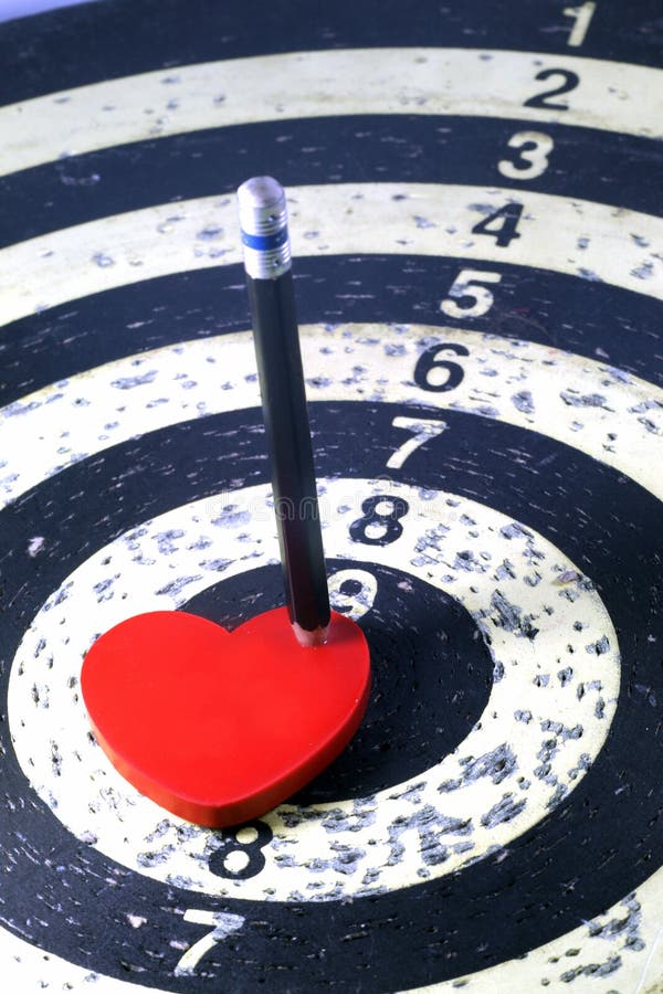 Heart target paper 3D stock photo. Image of billboard - 34907994