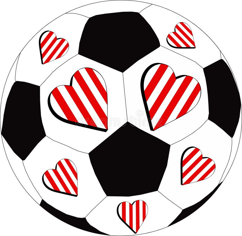 Heart As Soccer Ball stock vector. Illustration of background - 12690301