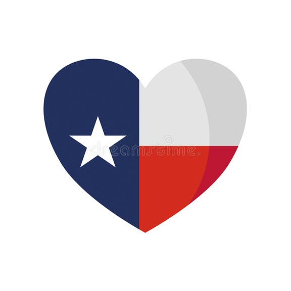 Heart of Texas. Flag of Texas Shaped As a Heart Stock Vector ...