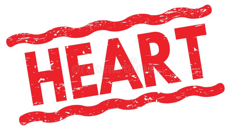 HEART Text on Red Lines Stamp Sign Stock Illustration - Illustration of ...